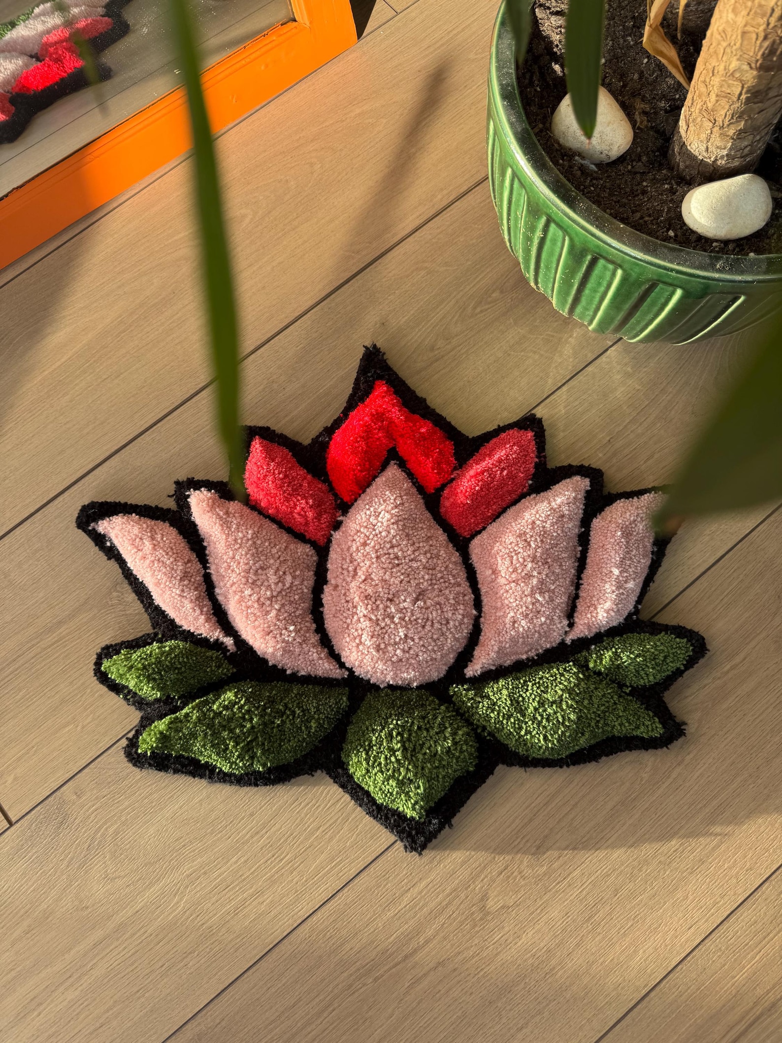 Lotus Flower 3D Fluffy Tufted Rug, Handmade Rug, Tufted Wall Art ...