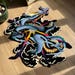 Handmade Dragon Rug - Unique Oriental Design, Mystical Dragon Carpet ...