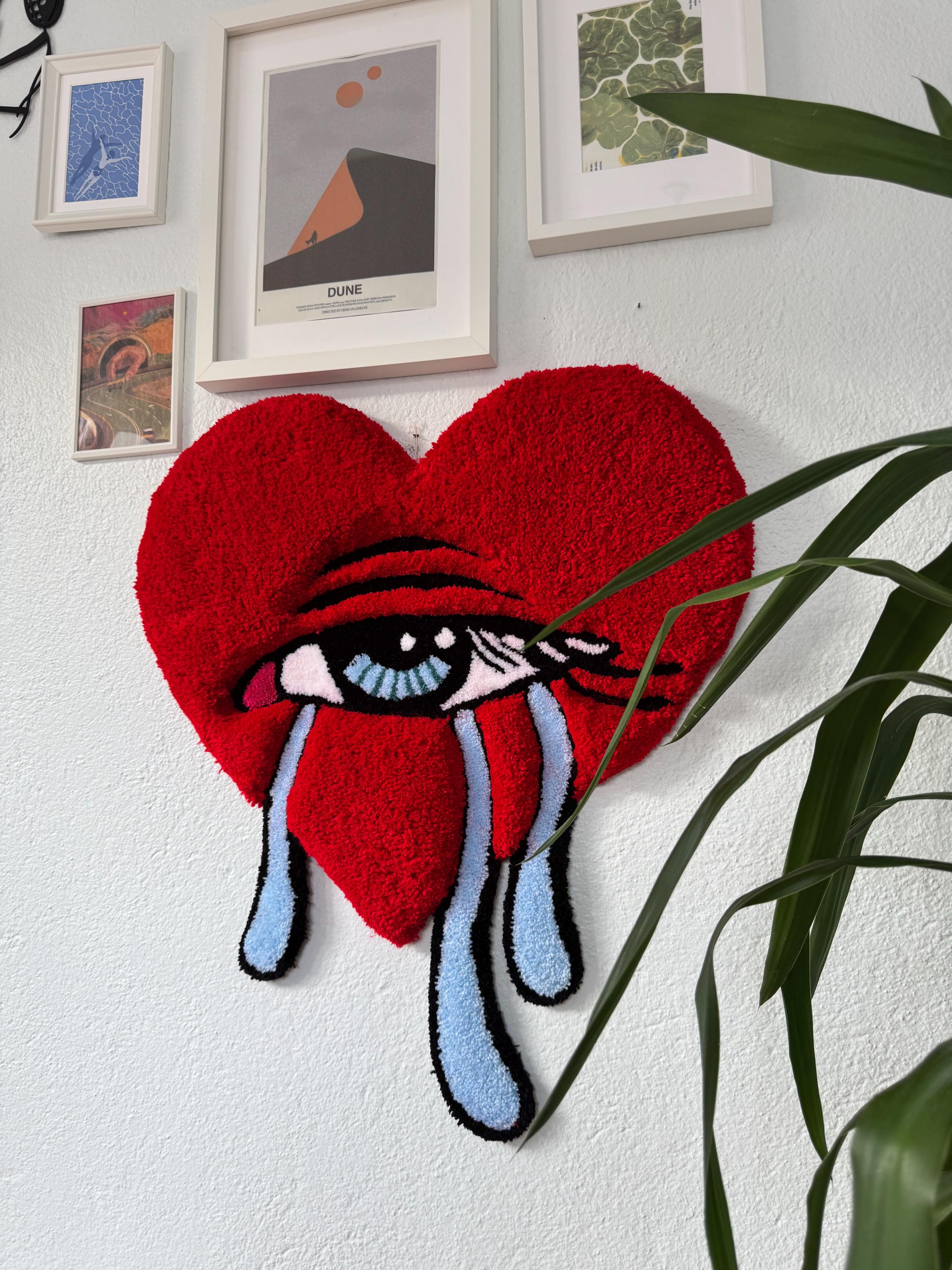 Crying Heart 3D Tufted Rug , Handmade Tufting Rug, Fluffy Rugs - Etsy