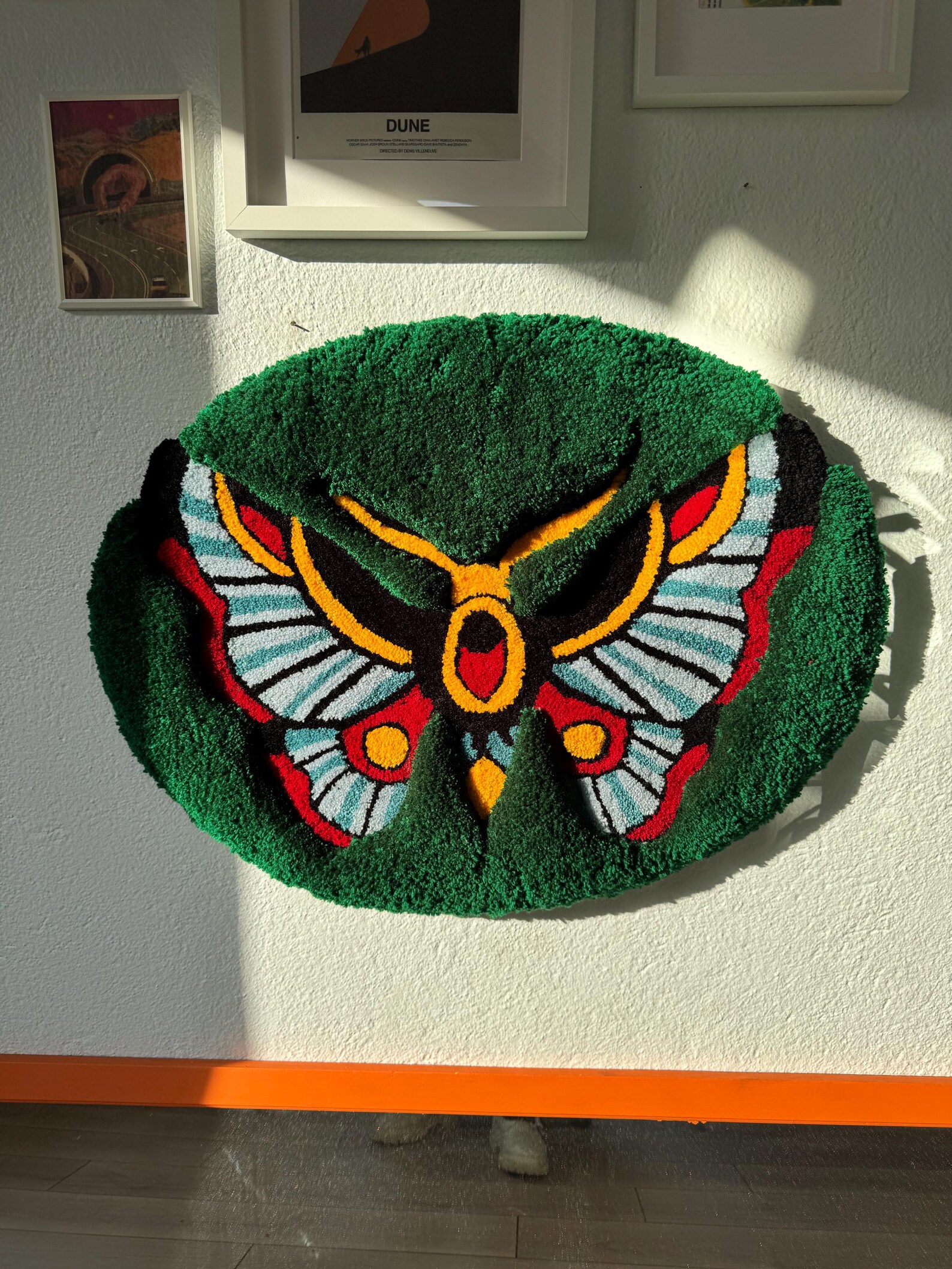 Oldschool Butterfly 3D Fluffy Handmade Tufted Rug, Fluffy Home Decor ...