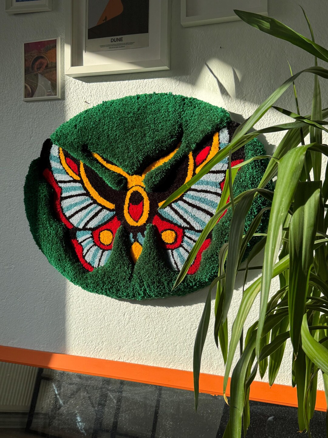 Oldschool Butterfly 3D Fluffy Handmade Tufted Rug, Fluffy Home Decor ...