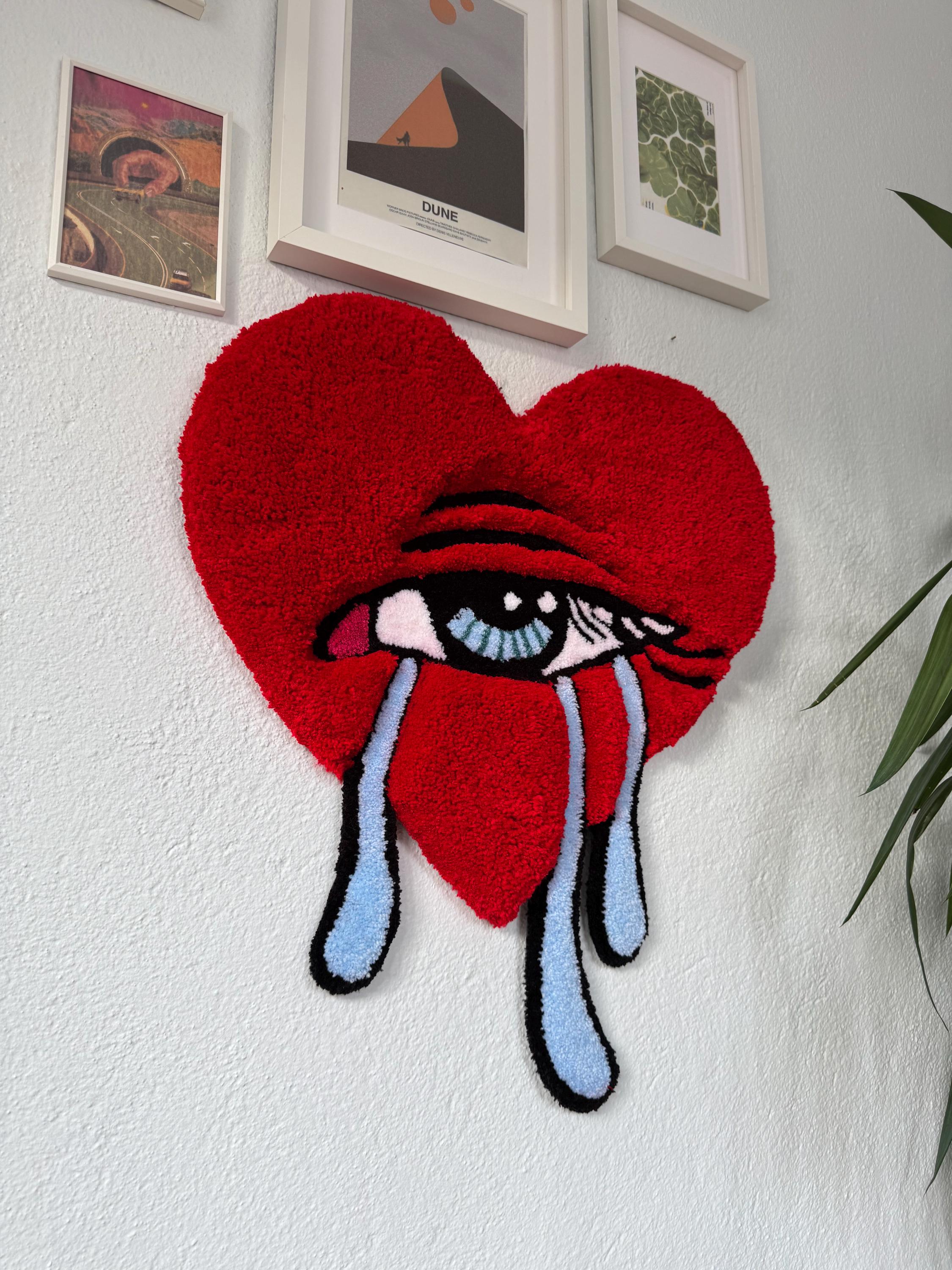 Crying Heart 3D Tufted Rug , Handmade Tufting Rug, Fluffy Rugs - Etsy