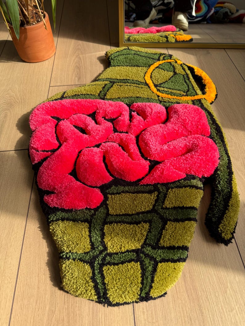 3D Unique Brain Bomb Tufted Rug Modern Interior Decor - Etsy