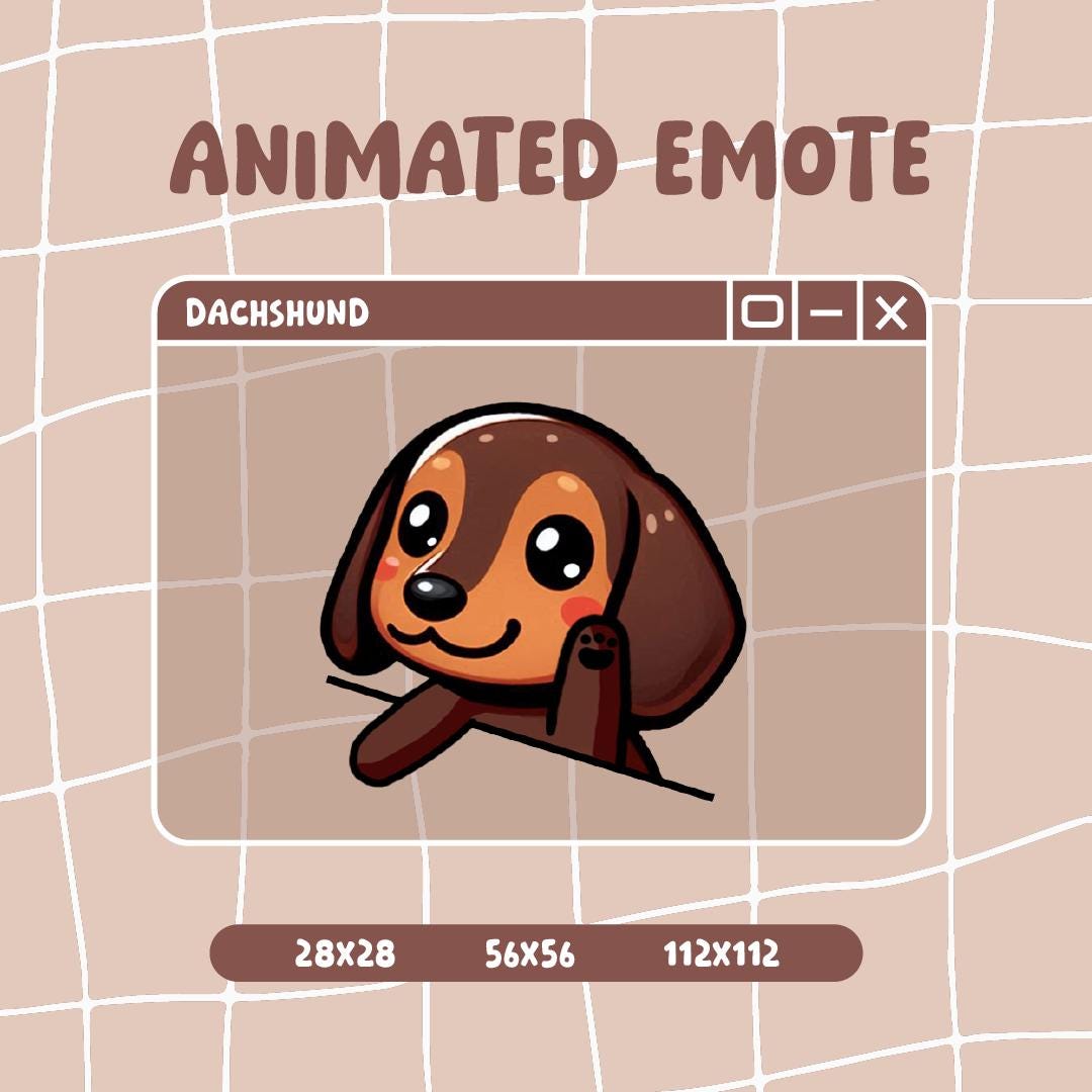 Bongo Dachshund / Animated Dog Emote / Emotes for Twitch and Discord - Etsy