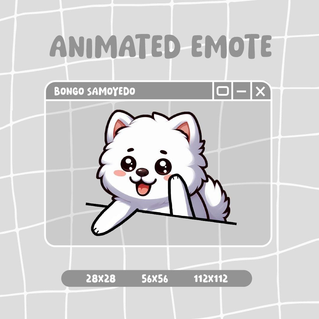 Bongo Samoyed / Japanese Spitz / Animated Dog Emote / Emotes for Twitch ...