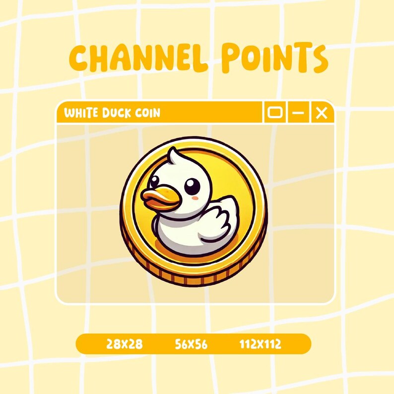 White Duck Coin Emote / Channel Points / Emotes for Twitch and Discord ...