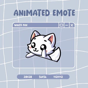 Bongo White Fox Emote / Animated Emote / Emotes for Twitch and Discord ...