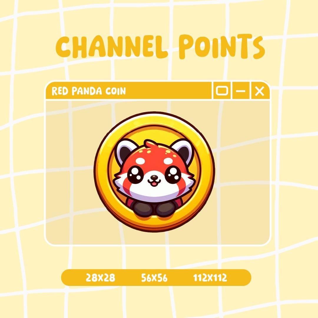 Red Panda Coin Emote / Channel Points / Emotes for Twitch and Discord ...