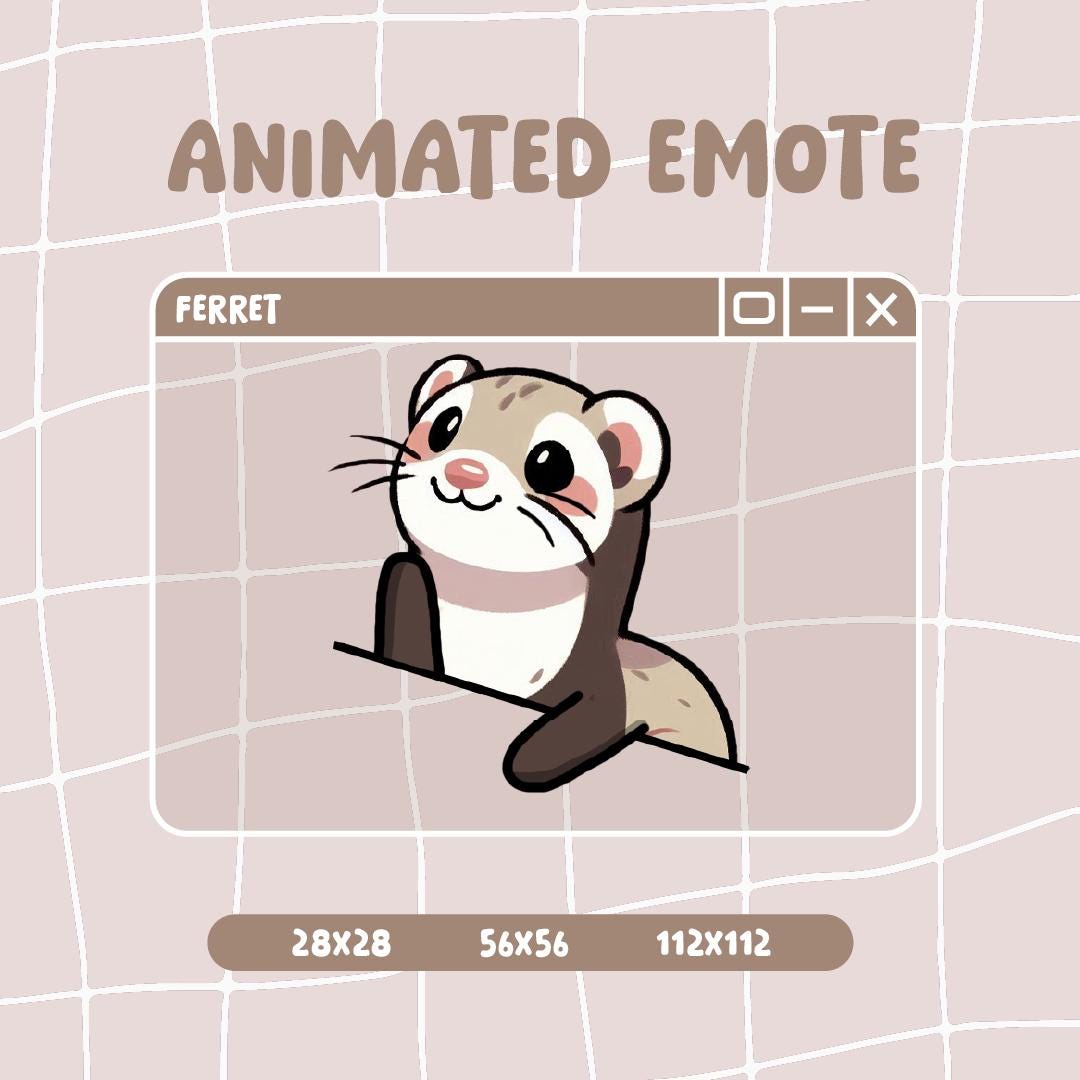 Bongo Ferret Emote / Animated Emote / Emotes for Twitch and Discord - Etsy