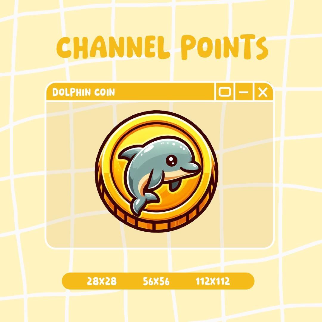 Dolphin Coin Emote / Channel Points / Emotes for Twitch and Discord - Etsy