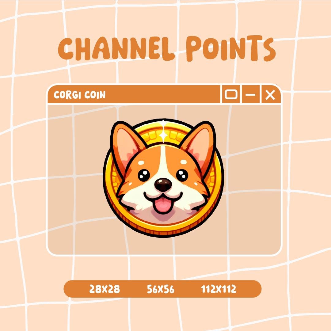 Corgi Coin Emote for Twitch/discord (digital Download - Etsy