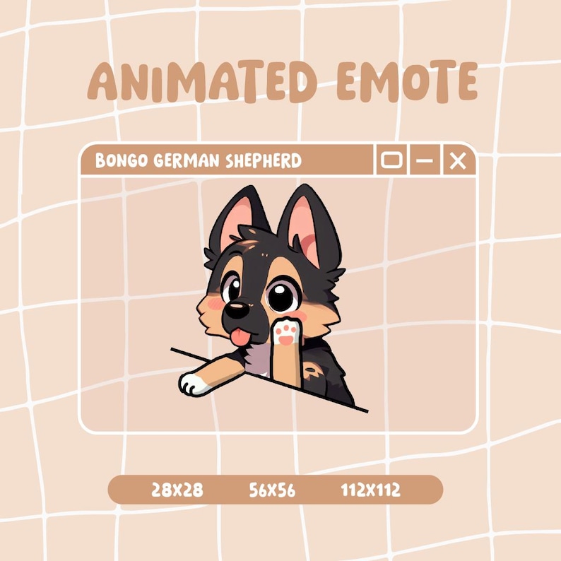Bongo German Sheperd / Animated Dog Emote / Emotes for Twitch and ...