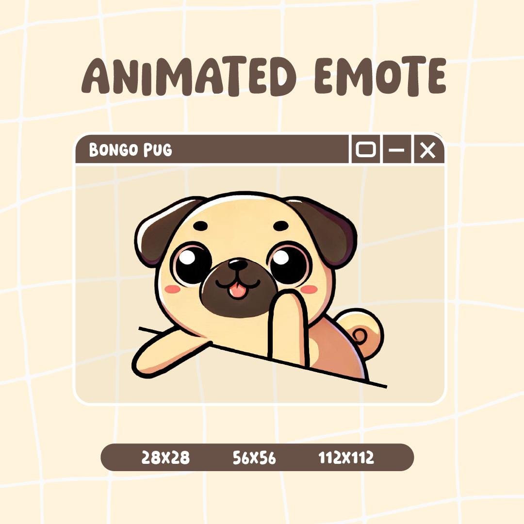 Bongo Pug / Animated Dog Emote / Emotes for Twitch and Discord - Etsy