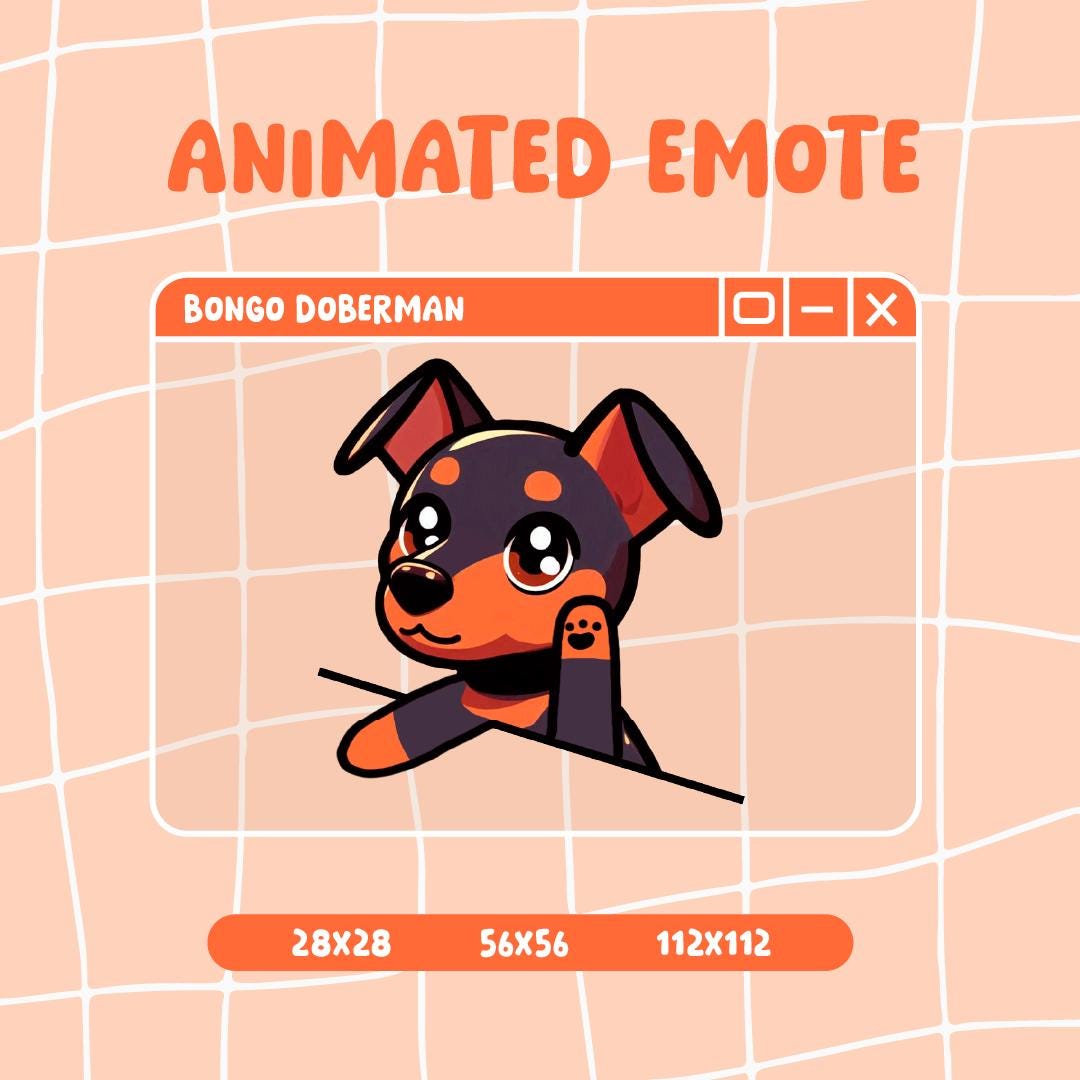 Bongo Doberman / Animated Dog Emote / Emotes for Twitch and Discord - Etsy