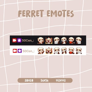 Cute Ferret Emotes Pack, Twitch & Discord (digital Download) - Etsy