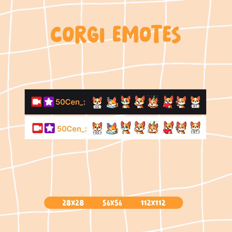 Cute Corgi Emotes Pack for Twitch & Discord (digital Download) - Etsy