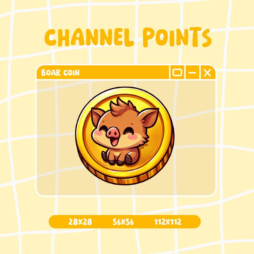 Boar Coin Emote / Channel Points / Emotes for Twitch and Discord - Etsy