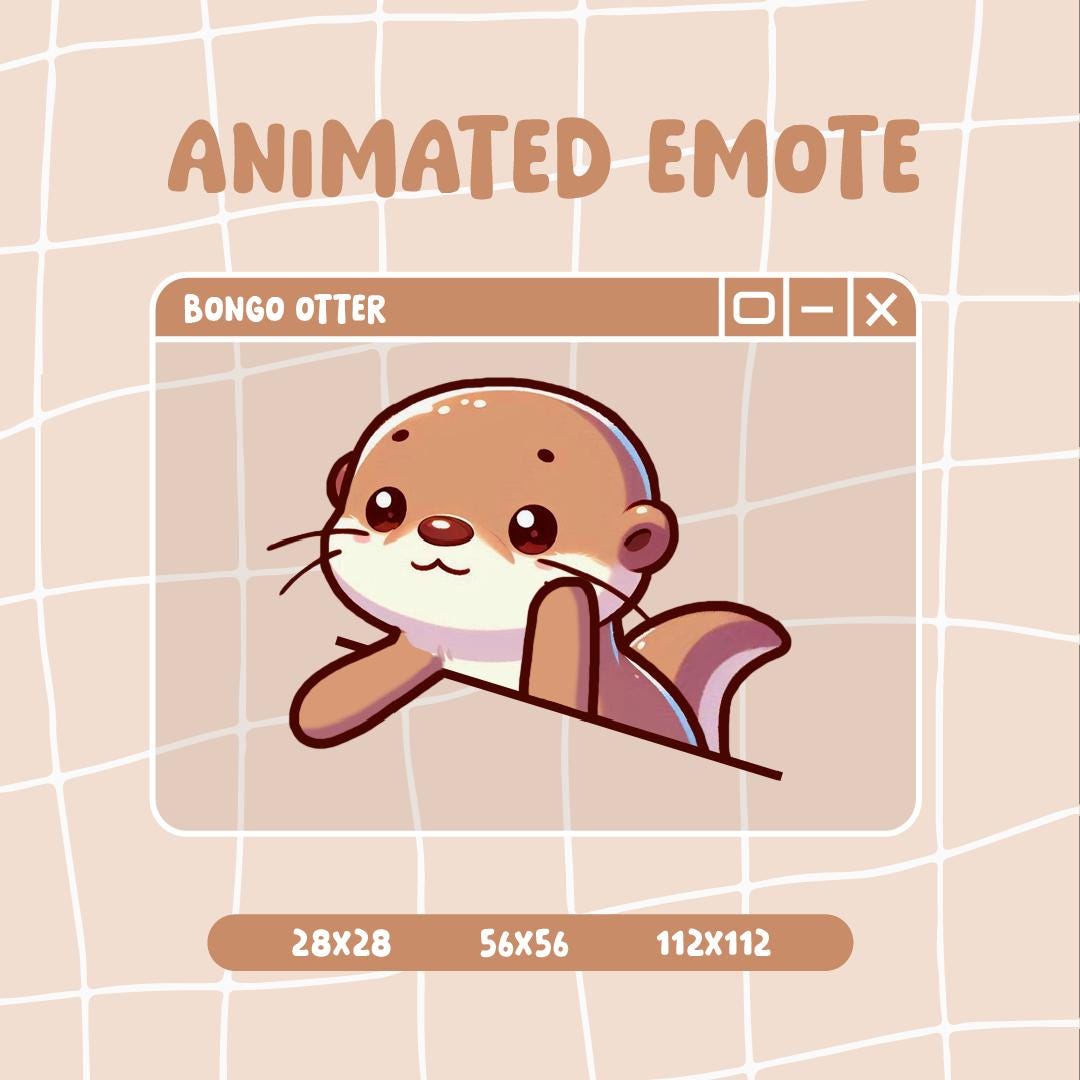 Bongo Otter Emote / Animated Emote / Emotes for Twitch and Discord - Etsy