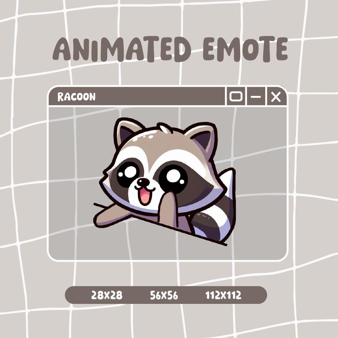 Bongo Racoon Emote / Animated Emote / Emotes for Twitch and Discord - Etsy