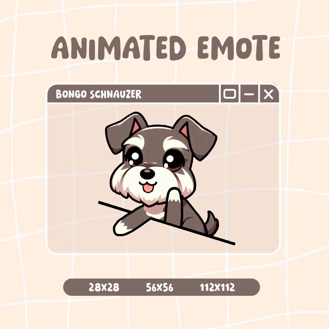 Bongo Schnauzer / Animated Dog Emote / Emotes for Twitch and Discord - Etsy