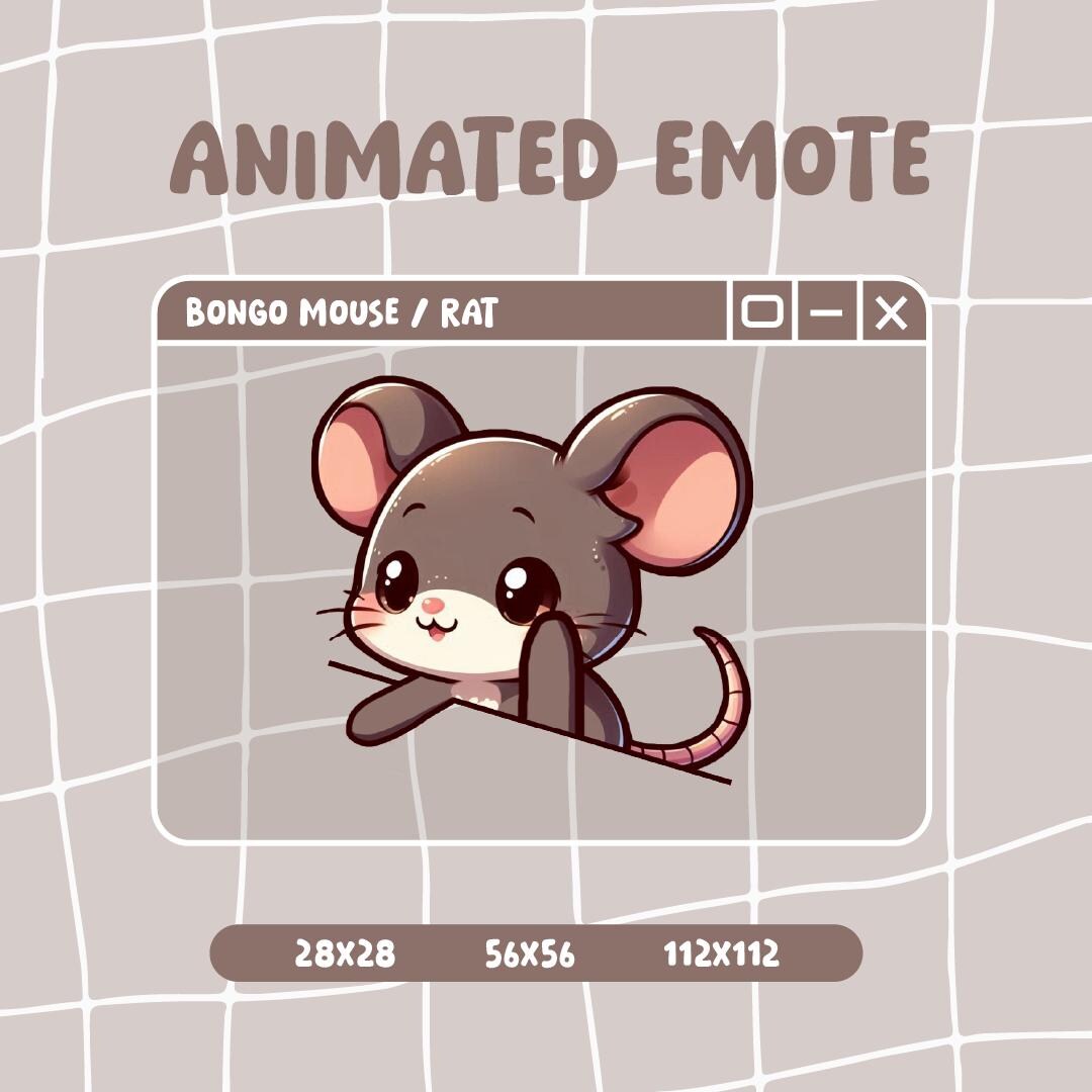 Bongo Mouse/rat Emote / Animated Emote / Emotes for Twitch and Discord ...