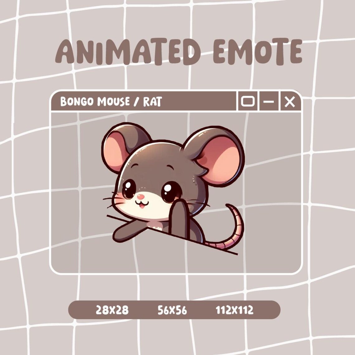 Bongo Mouse/rat Emote / Animated Emote / Emotes for Twitch and Discord ...