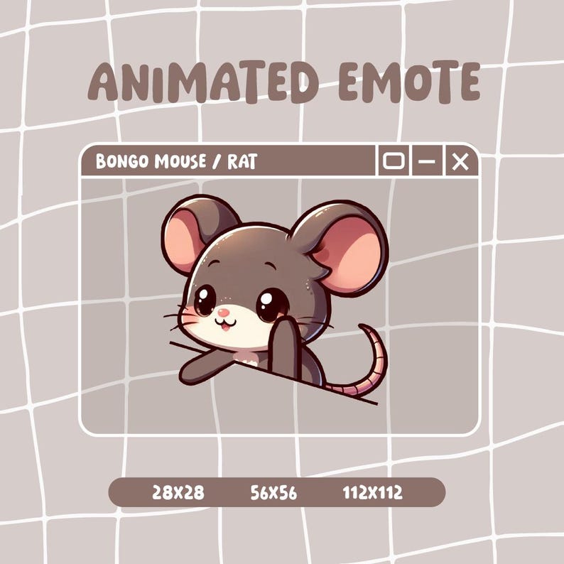Bongo Mouse/rat Emote / Animated Emote / Emotes for Twitch and Discord ...
