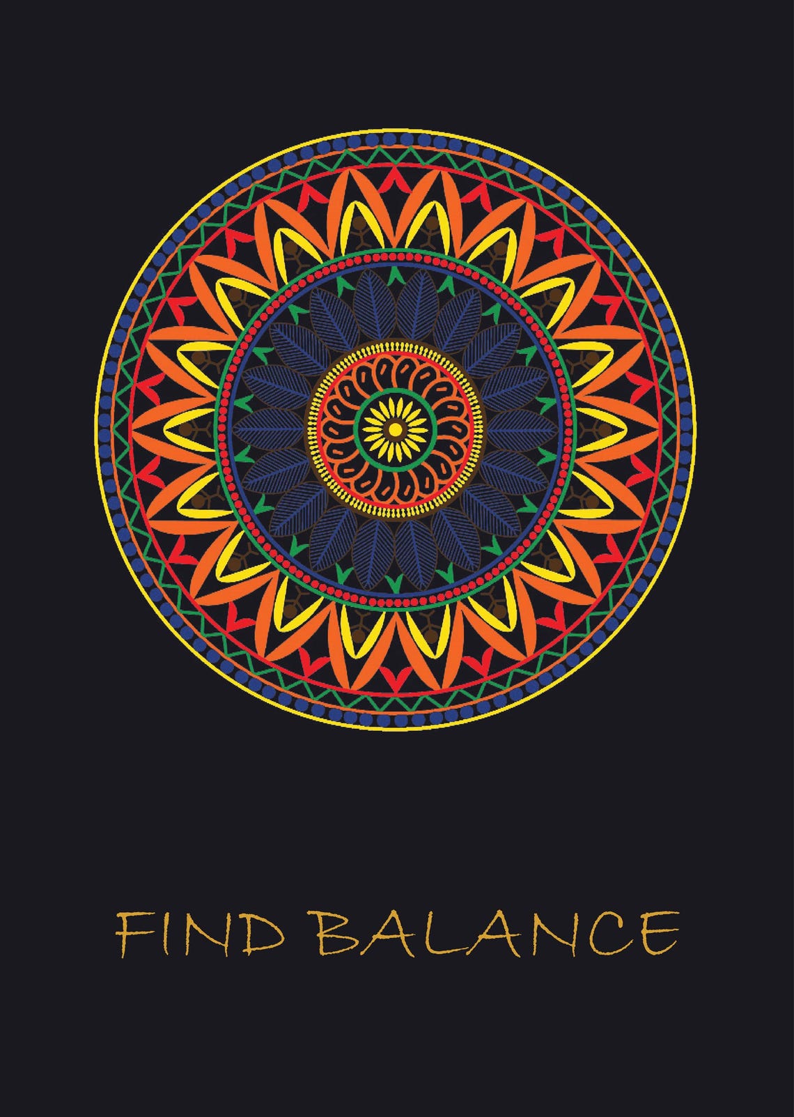 Spiritual Mandala Poster Design, Cosmic Wall Art, Wall Poster, Inner ...
