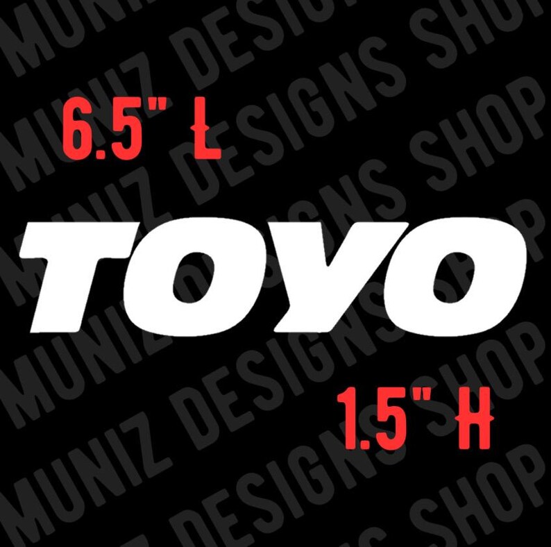 TOYO Tires Racing Sticker, Vinyl Decal Sticker, Sticker for Windshield ...