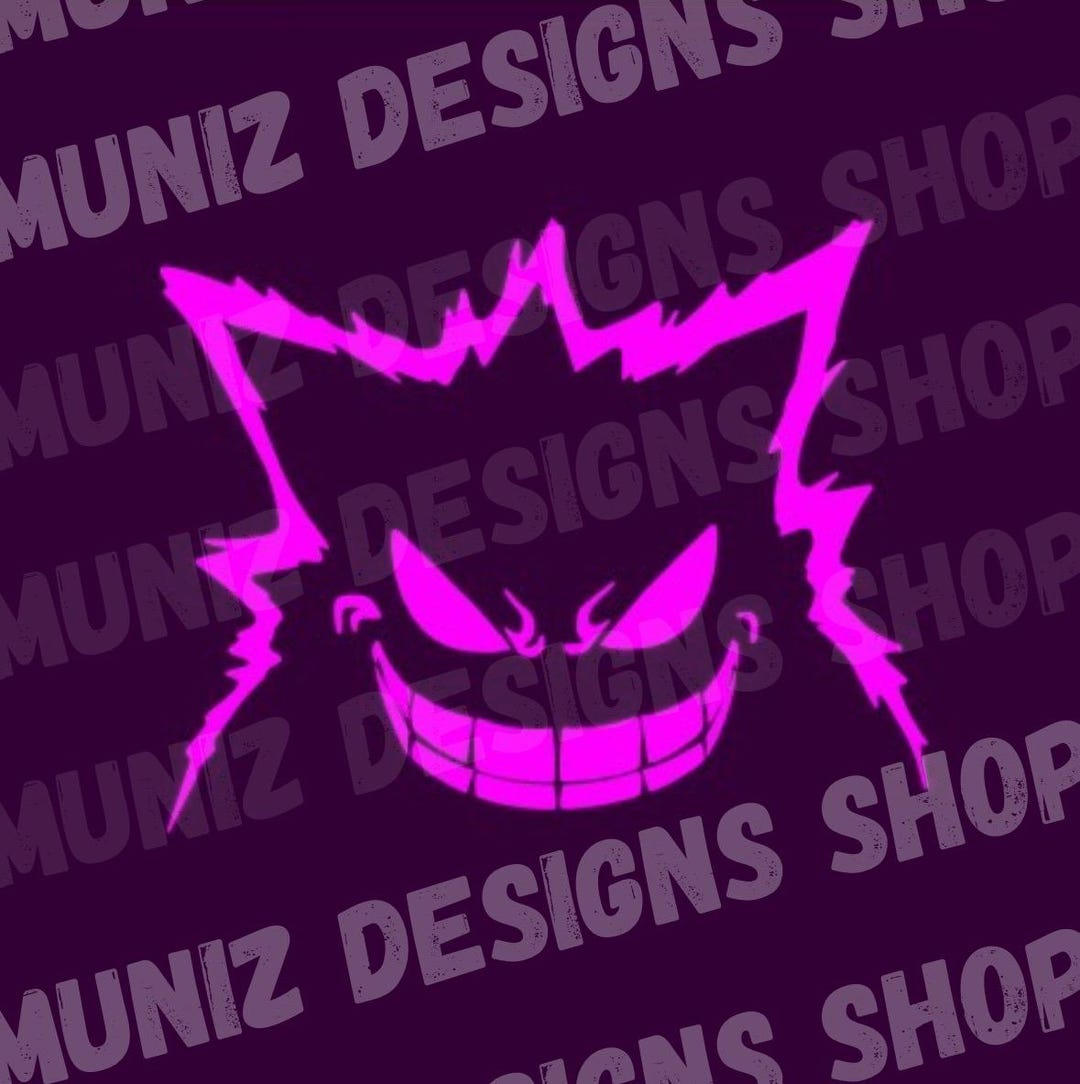 GENGAR Vinyl Decal Sticker, Sticker for Windshield, Windows, Bumper ...