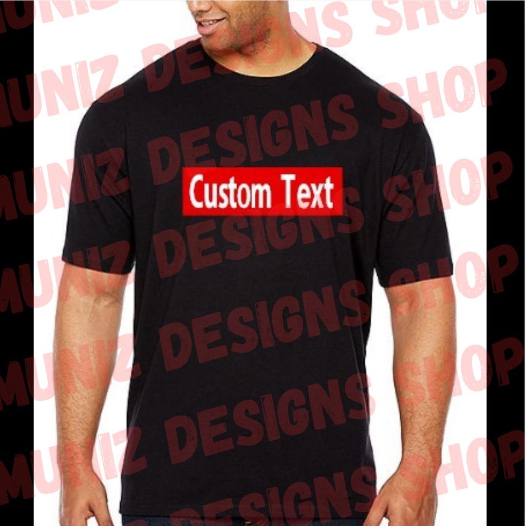 Customizable Text Box Heavy Cotton T-shirt - Etsy