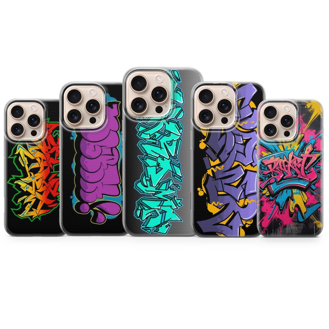 Graffiti Phone Case Street Art Phone Cover for iPhone 17 Pro, 16 , 15 ...