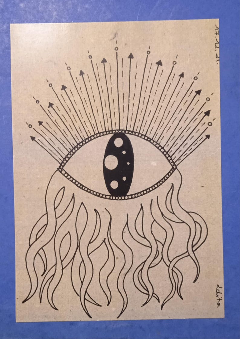 Magic Drawing Mystical 3rd Eye Yoga Meditation Relaxation Decoration ...