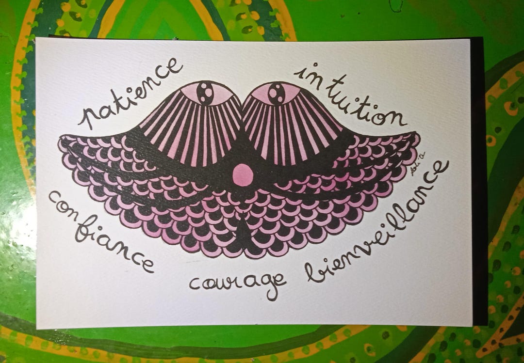 Reproduction Watercolor Art Therapy Butterfly Flight Patience Intuition ...