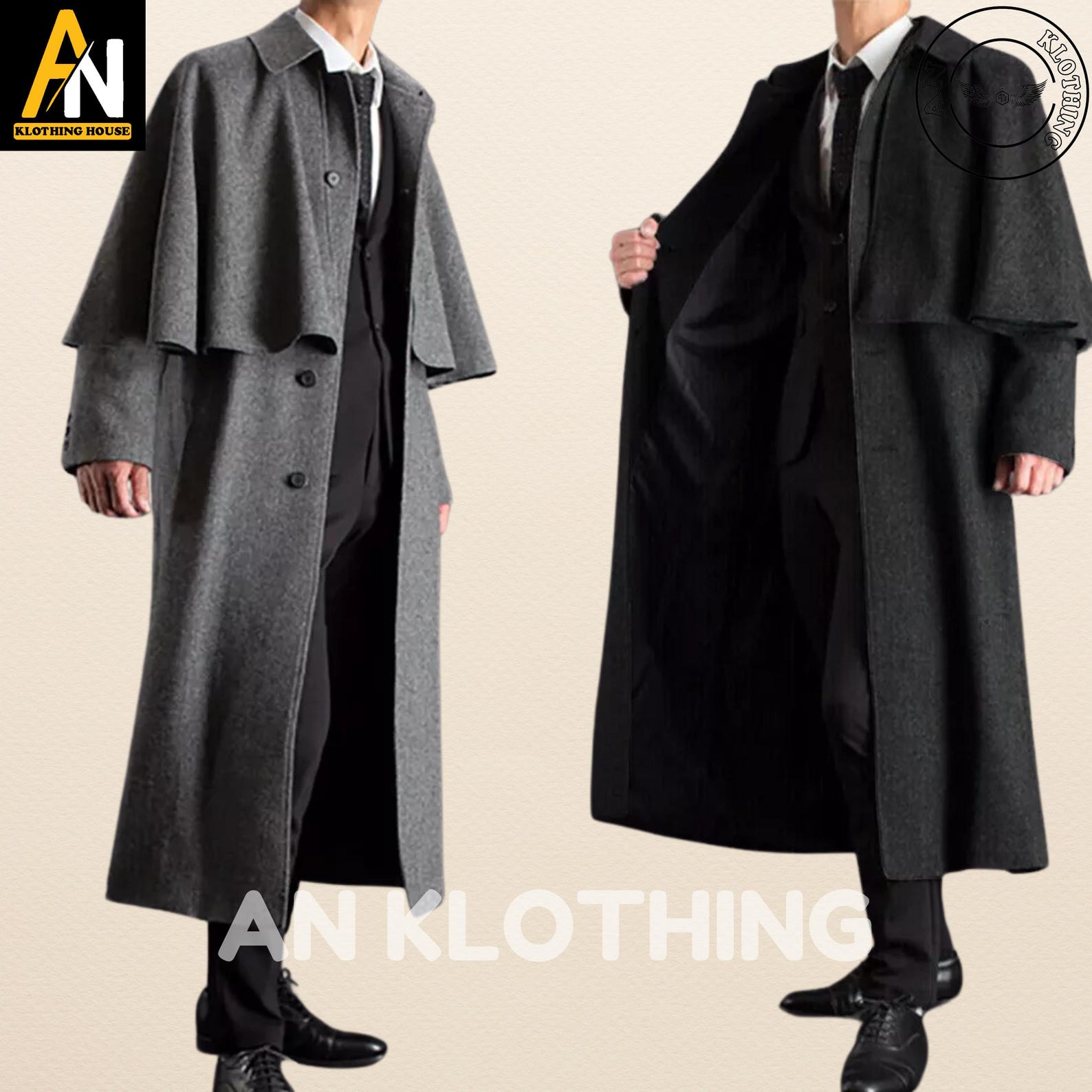 Handmade Inverness Cape Coat – A Custom Made Wool Overcoat With A ...