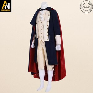 New George Washington Uniform, Navy Blue - off White Wool Men - 1770s ...