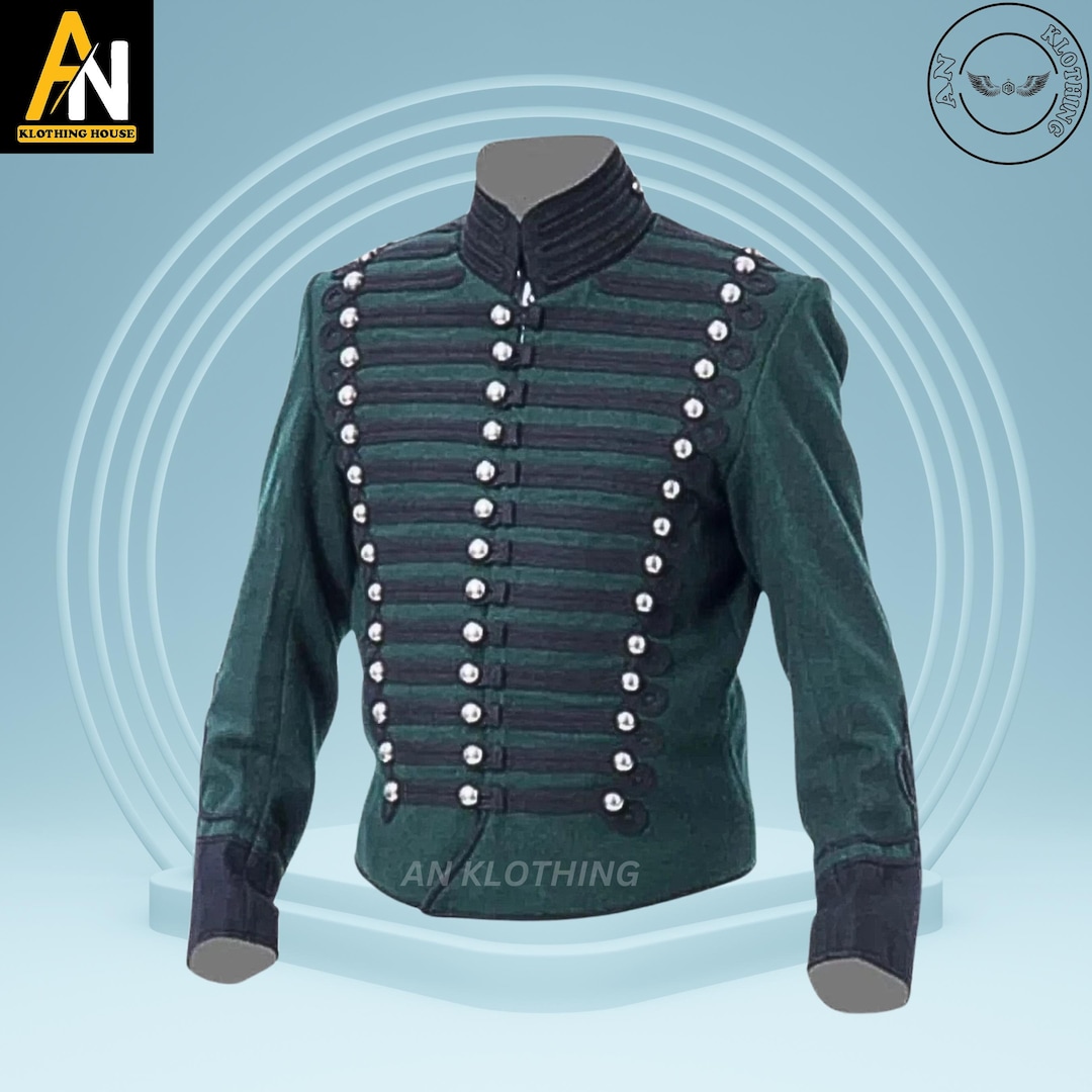 New Napoleonic 95th Rifles Jacket - Military Hussar Jacket - Regency ...