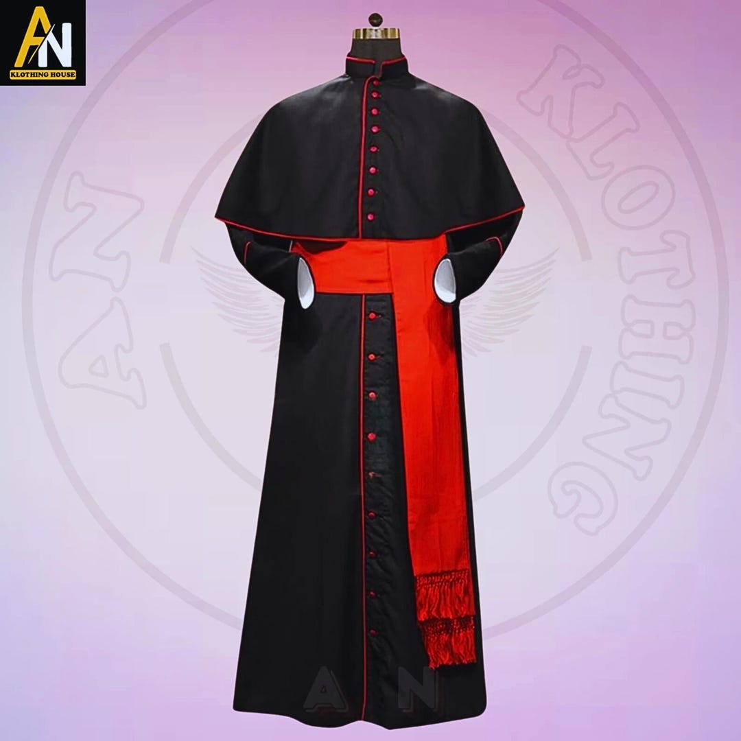 New Black Clergy Attire - Priest Robe - Religious Clothing - Custom ...