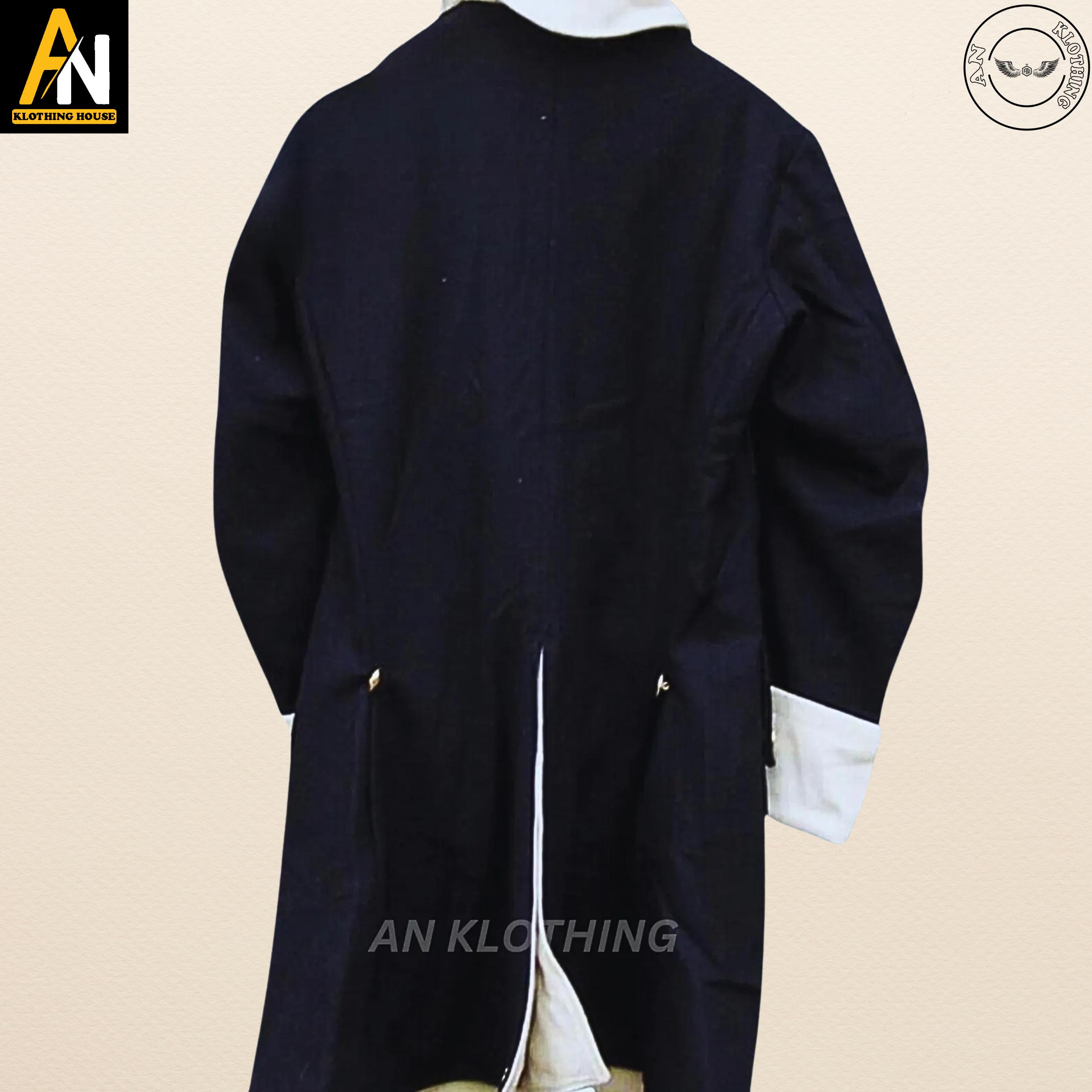 New George Washington Uniform - Black - White Wool - Continental Army ...