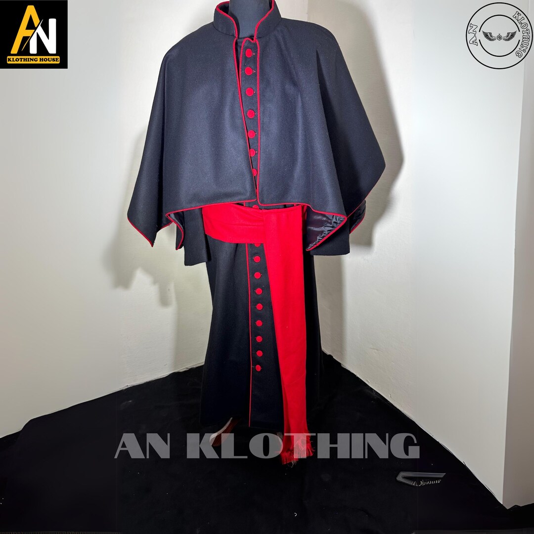 New Black Clergy Attire - Priest Robe - Religious Clothing - Custom ...