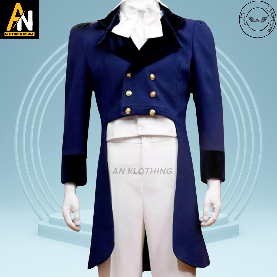 New Male Regency Men's Tailcoat & Vest Historical Costume Attire Formal ...