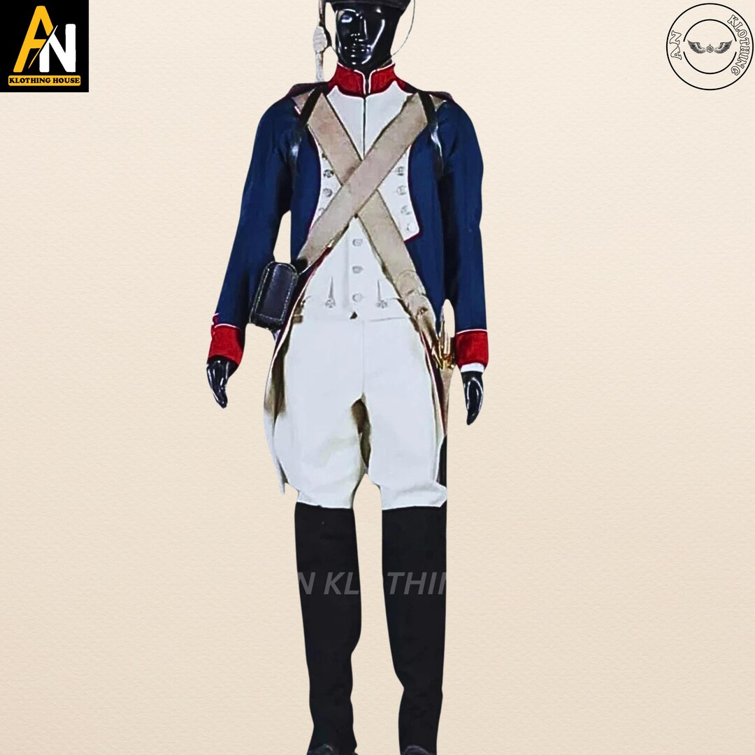 New Men's Regency Reproduction Blue British Napoleonic Uniform Blue ...