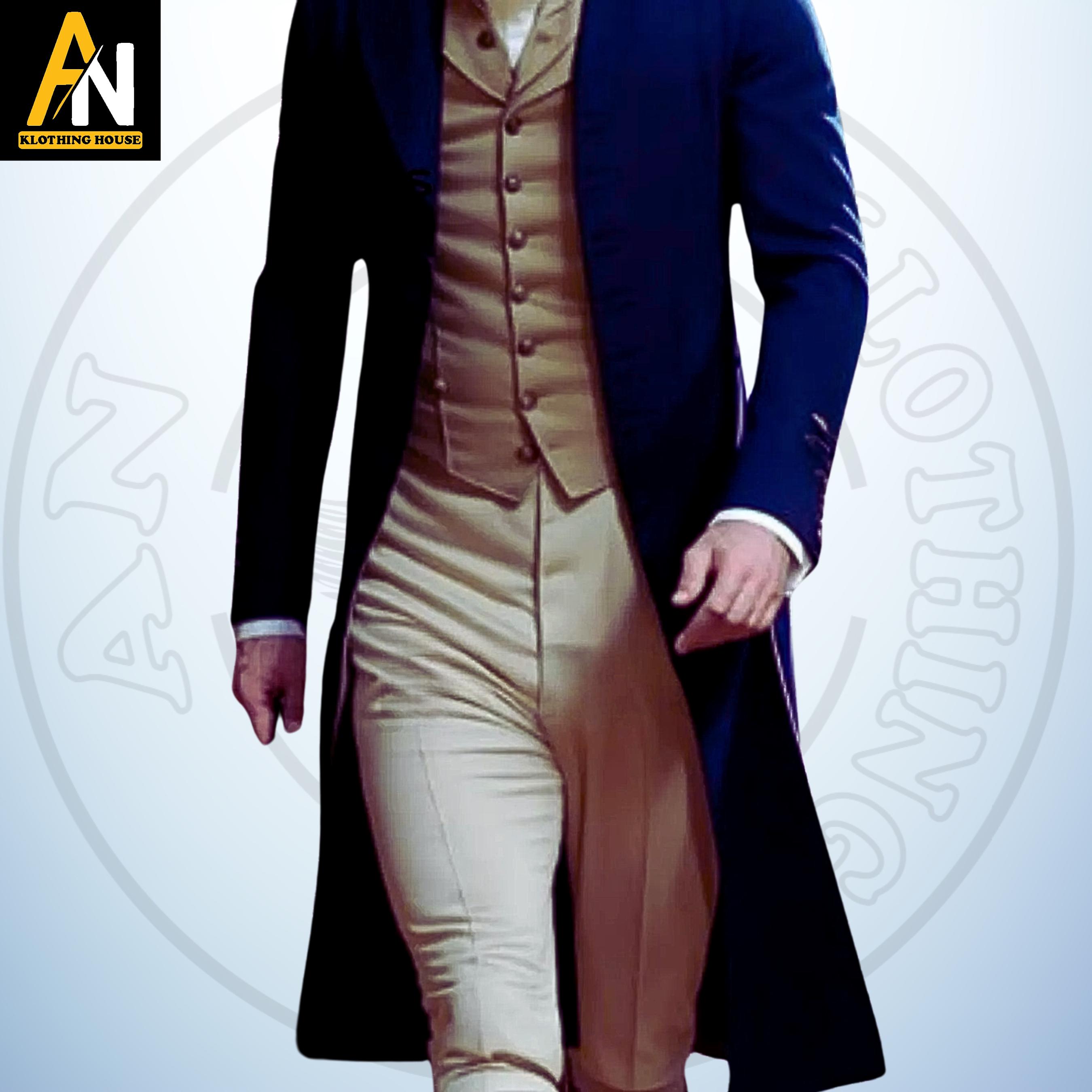 Exquisitely Handmade Mr. Darcy-inspired Men's Dark Blue Regency Coat ...