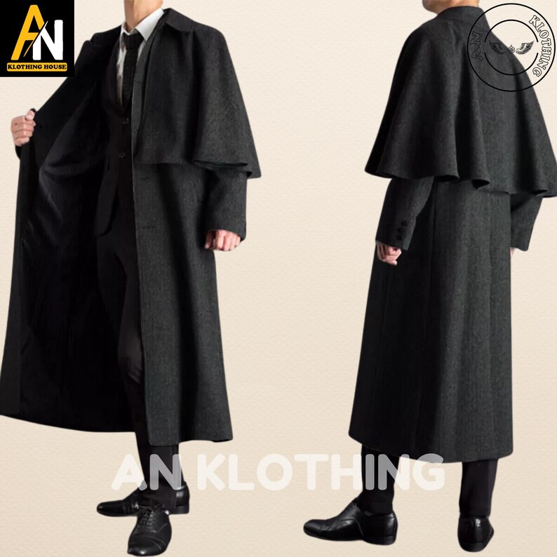 Handmade Inverness Cape Coat – A Custom Made Wool Overcoat With A ...