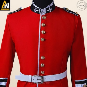 British Uniform Royal Guard Soldier Costume Mens Fancy Dress Outfit ...