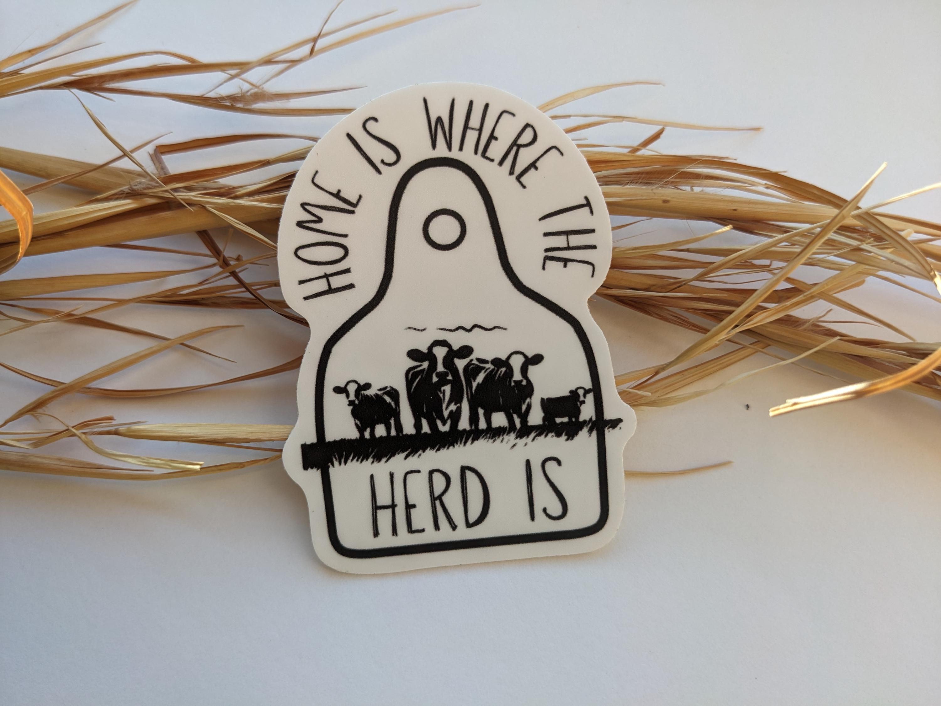 Cattle Sticker - Home is Where the Herd is Sticker - Planner Sticker ...