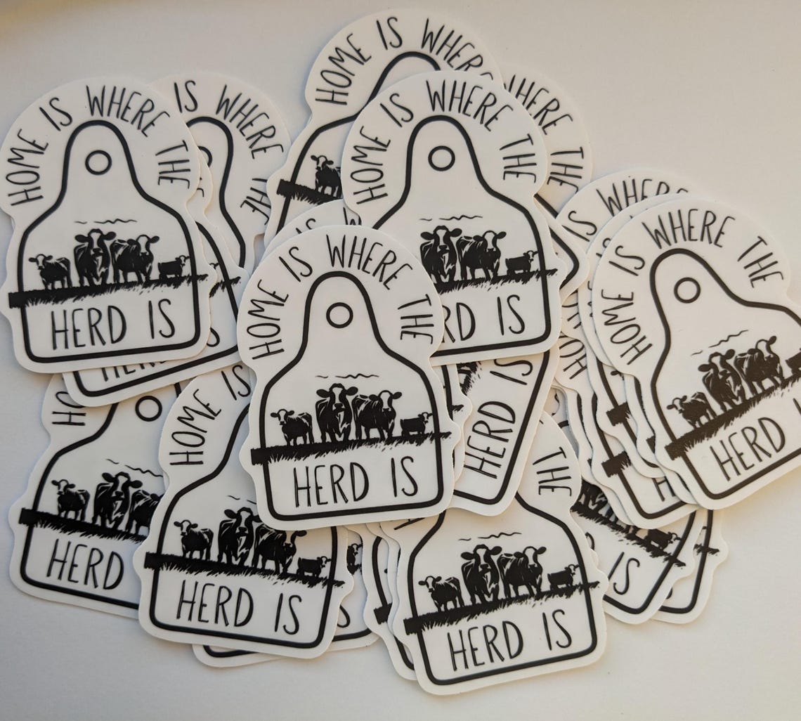 Cattle Sticker - Home is Where the Herd is Sticker - Planner Sticker ...
