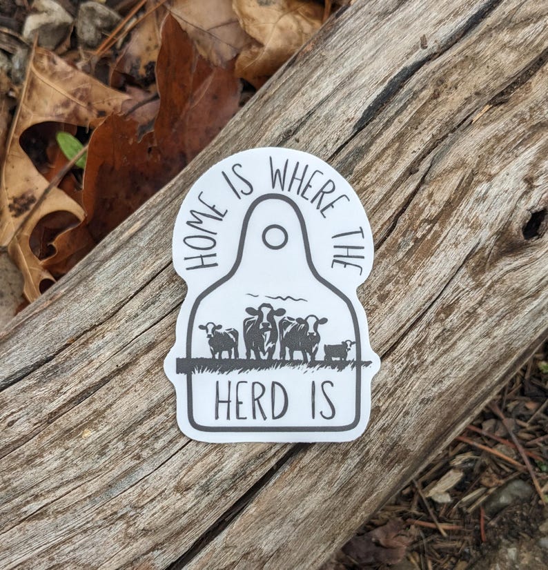 Cattle Sticker - Home is Where the Herd is Sticker - Planner Sticker ...