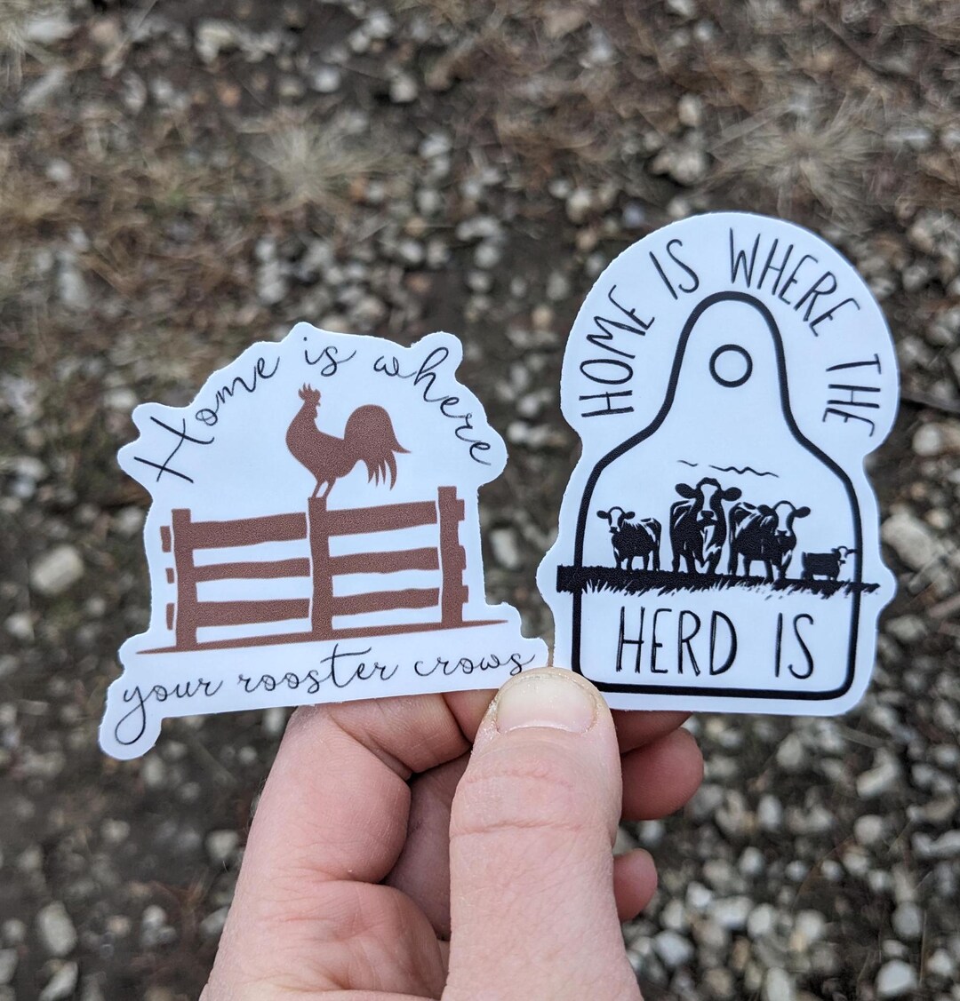 Sticker Pack-farming Stickers-home is Where the Herd is Sticker-rooster ...