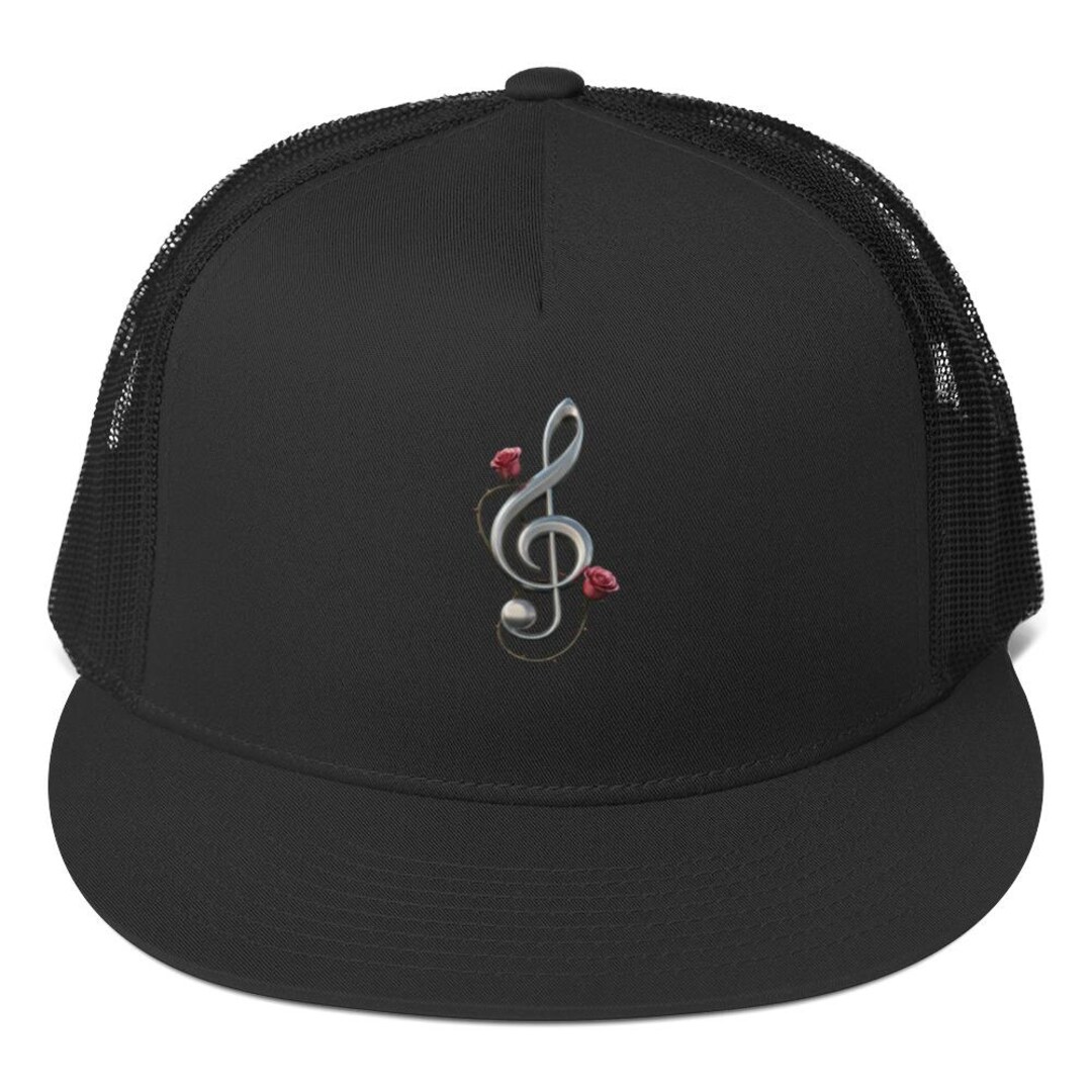 Treble Clef Custom Trucker Hat, 5 Panel Hat, EDM, Music Gift - Etsy